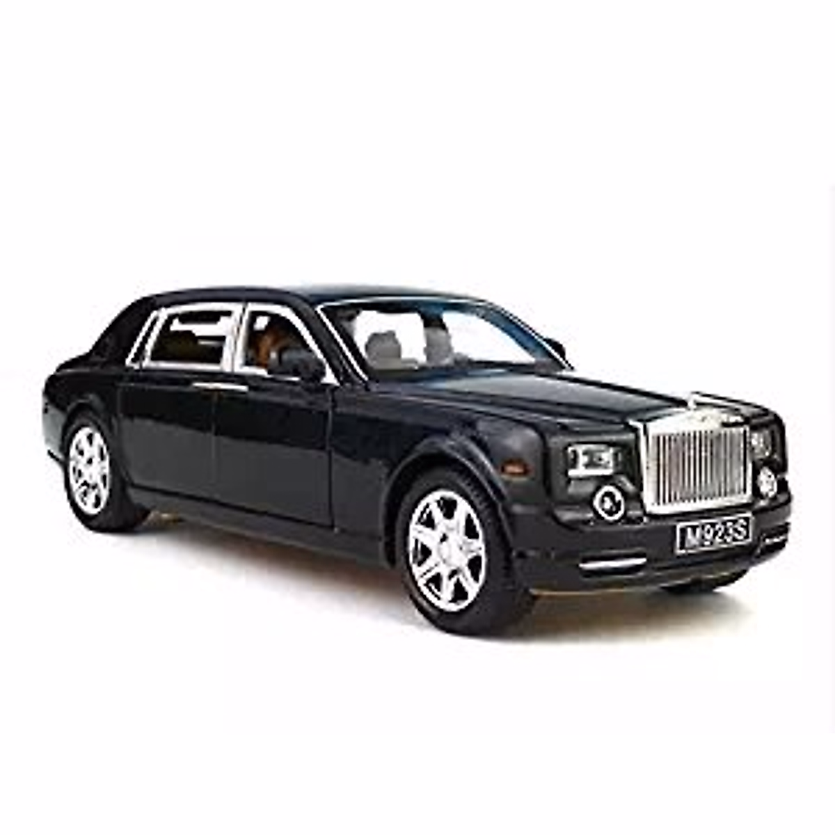 Greshare Model car, 1:24 Rolls-Royce Phantom Diecast Sound & Light & Pull Back Model Toy Car Black New in Box