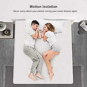 Molblly Queen Mattress, 10 inch Gel Memory Foam Mattress with CertiPUR-US Bed Mattress in a Box for Sleep Cooler & Pressure Relief, Queen - Firm