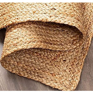 Rug 2x3',Rag Rugs,Jute Rug,Braided Rug,2x3 Rug,Jute Rugs,Jute Handloom Rug 2x3', Farmhouse Area Rugs, Natural Braided Doormat for Kitchen Entryway Pets Playing Rugs - Natural