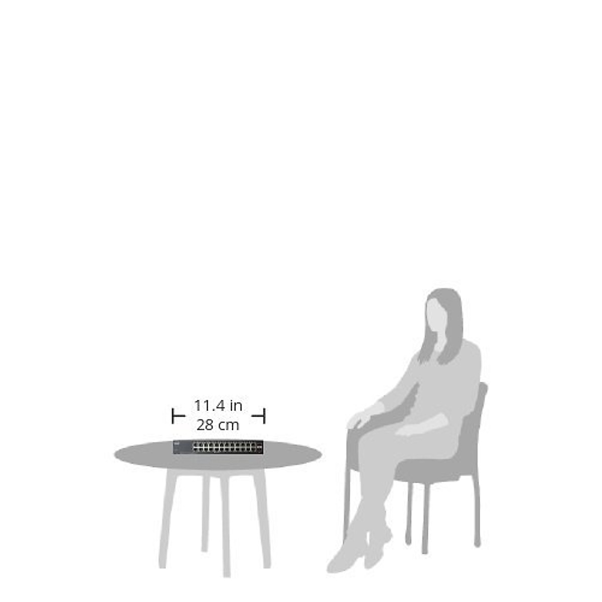 Cisco Compact 24-Port Gigabit Switch with 2 Combo Mini-GBIC Ports (SG102-24-NA)