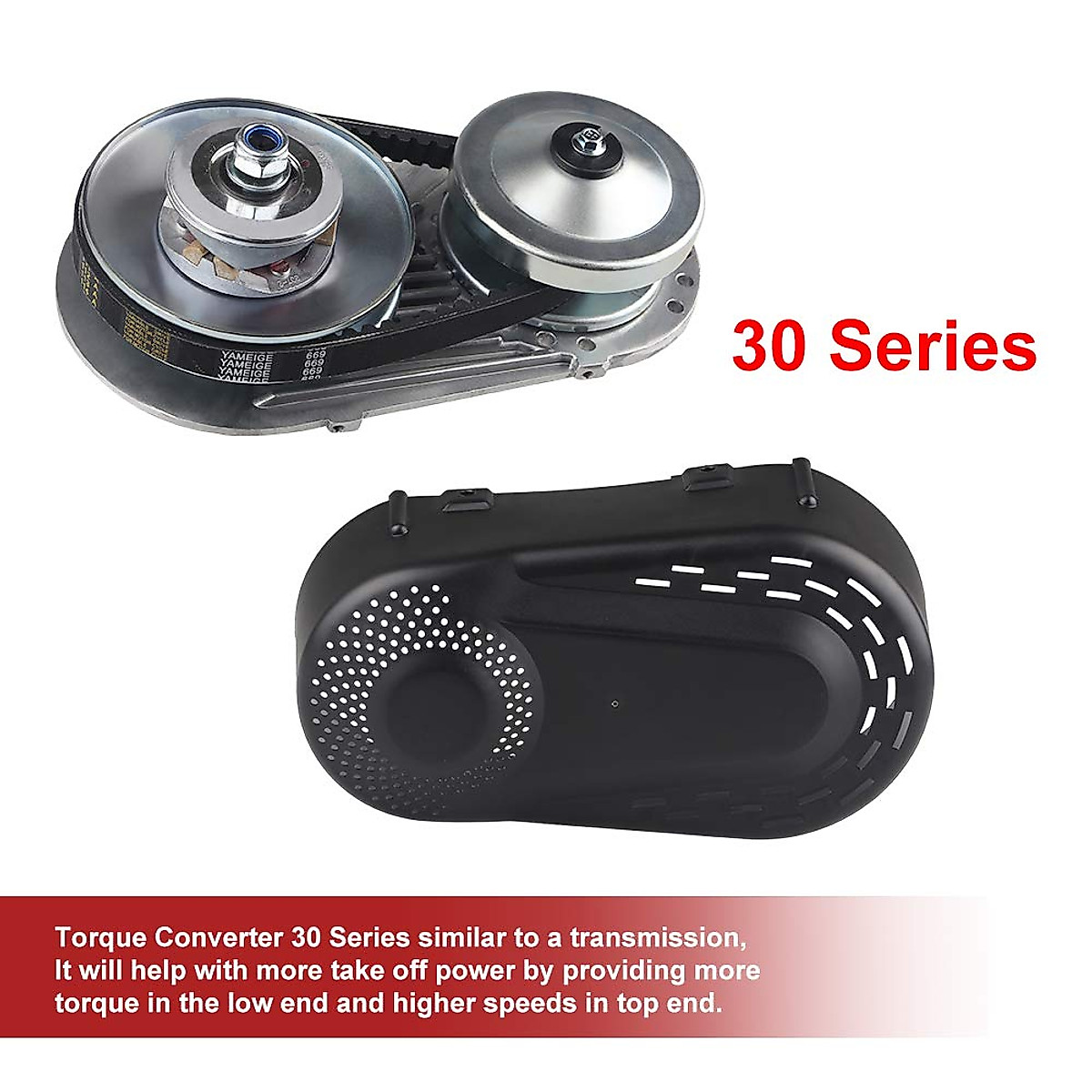 WATERWICH Go Kart 212CC Torque Converter Clutch Kit Replacement for Comet TAV2 218353A 3/4" 30-75 Manco 10T #40/41 and 12T #35 Chain CVT 30 Series Engine Clutch