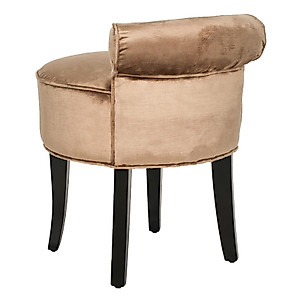 Safavieh Home Collection Georgia Stone and Cherry Mahogany Petite Vanity Stool