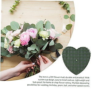 IMIKEYA Flower Mud Block Dried Flower Mud Heart Shaped Flower Foam Green Heart Decor Artificial Flower Foam Heart Shape Flower Foam Floral Foam Garland Flower Mud Accessories Round Sausage