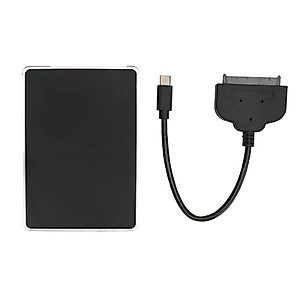 SSD Adapter Box Kit, Top and Bottom Cover Construction 10Gbps Transfer, Aluminum Material Lightweight and Durable, MSata to SATA HDD SSD Suitable for Windows