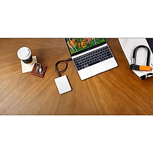 LaCie Mobile Drive, 4 TB , External Hard Drive HDD – Moon Silver, USB-C USB 3.0, With Rescue Services (STHG4000400)