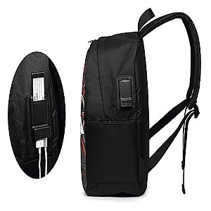 GADEKD Megan Singer Thee Rapper Stallion 17Inch Travel Laptop Backpack Durable Daypack with USB Charging Port Computer Bag Gifts for Men & Women