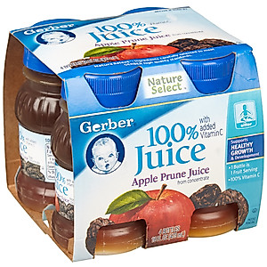 Gerber+Juices+Apple+Prune+4+Oz+-+6+Pack