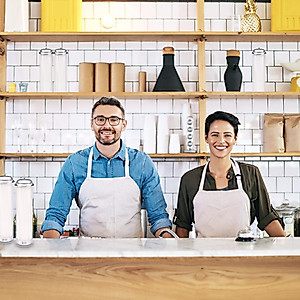 SimplyImagine Acrylic Straw Holder- 13 Inch Tall Drinking Straw Dispenser for Smoothie Tubes, Retro Reusable Storage Container of House Supplies- Metal Base and Lid with 20 Clear Straws in White Pack