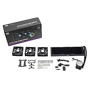 Cooler Master MasterLiquid ML360 Mirror ARGB Close-Loop AIO CPU Liquid Cooler, Mirror ARGB Pump, 360 Radiator, Triple SickleFlow 120mm, 3rd Gen Dual Chamber Pump for AMD Ryzen/Intel LGA1200/1151