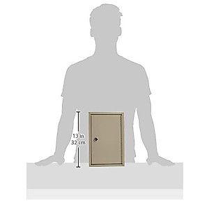 MMF Industries STEELMASTER 30-Key Uni-Tag Single-Tag Compact Steel Key Cabinet (201903003), Sand