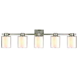 Design House 556175 Oslo 5 Light Vanity Light, Satin Nickel