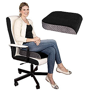 Kolbs Extra Large Seat Cushion | Stylish Plush Velvet Cover | X-Large Memory Foam for Office Chair, Car Seat Cushion Wheelchair Cushion | Cushion Back Pain Coccyx Pain Relief | Carry Handle