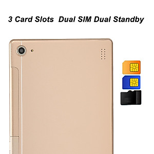 ciciglow 8 Inch FHD Tablet, 6GB RAM 128GB ROM Small Tablet, Octa Core Processor, 5MP+8MP Camera, 6000mAh Fast Charging, Dual Card Dual Standby, 5G WiFi, GPS (Gold)