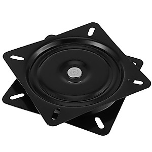 HAKZEON 4 PCS 7 Inches Bar Stool Swivel Plate, Square Heavy Duty Swivel Stool Replacement 360° Rotation Seat Swivel Base Mount Plate for Bar Stool, Home, Office, Black