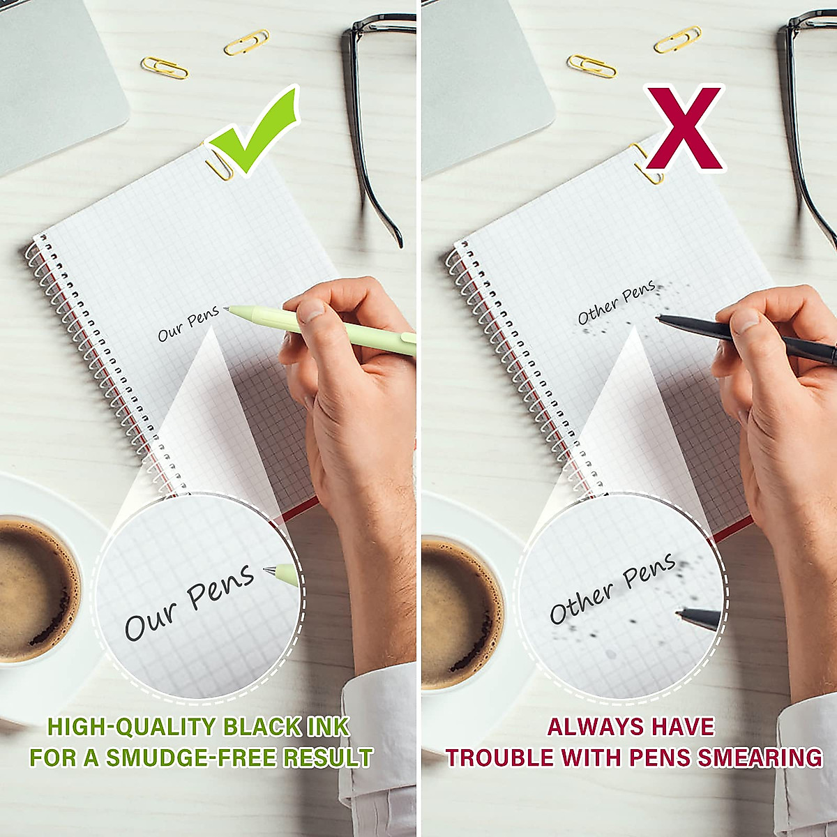 Drawdart 14 Pack Ballpoint Pens,Cute Pens for Note Taking,Pastel Pens Black Ink Medium Point 1.0mm,Retractable Pretty Journaling Pens Office Supplies for Women & Men, Best Gift Pens for Smooth Writing