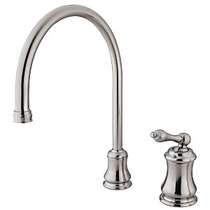 Kingston Brass KS3818ALLS Widespread Kitchen Faucet without Sprayer, 9", Brushed Nickel