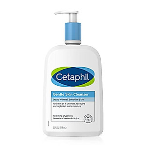Cetaphil Face Wash, Hydrating Gentle Skin Cleanser for Dry to Normal Sensitive Skin, NEW 20oz, Fragrance Free, Soap Free and Non-Foaming