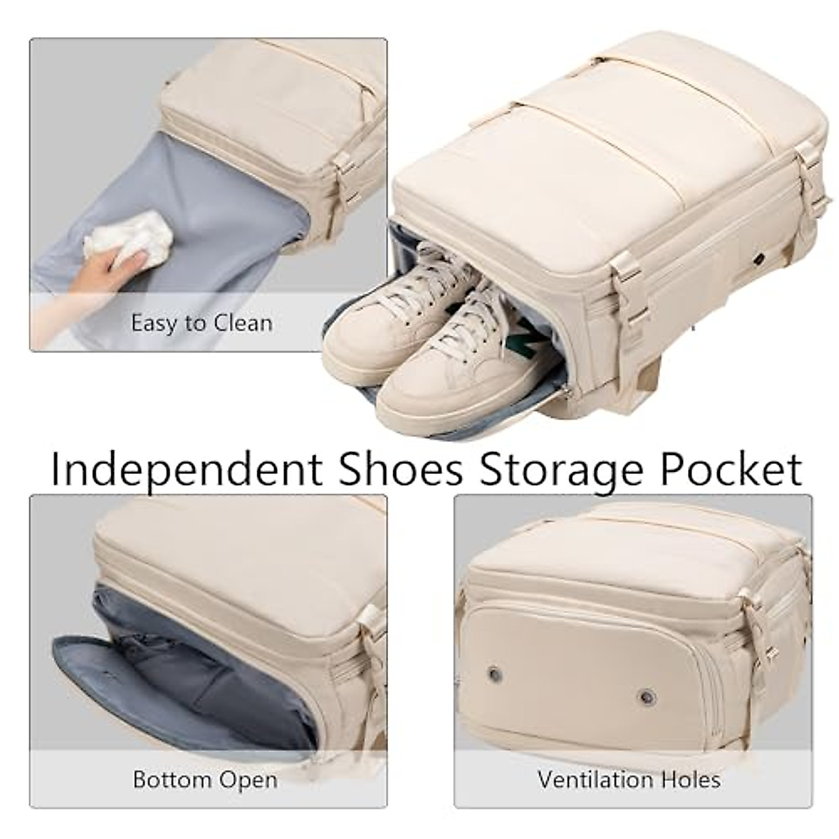 MOLNIA Large Travel Backpack for Women & Men with Shoe Compartment, Airline Approved Carry on Backpack 17.3" Laptop Backpack with USB Port Casual Daypack for Work, Business, College