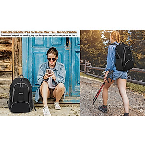 JIELV Lightweight Packable Backpack 30L Small Foldable Hiking Backpack Waterproof Daypack Travel for Women Men Valentines Day Gifts(Orange-1)