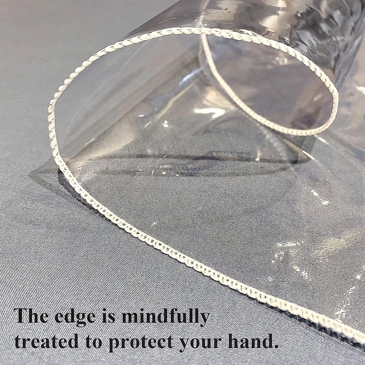 FeelingWarm Clear Table Protector - Table Pad Rectangle Clear Vinyl Tablecloth Cover Transparent Plastic Kitchen Waterproof Protector 60 x 90 Inch, Rectangle