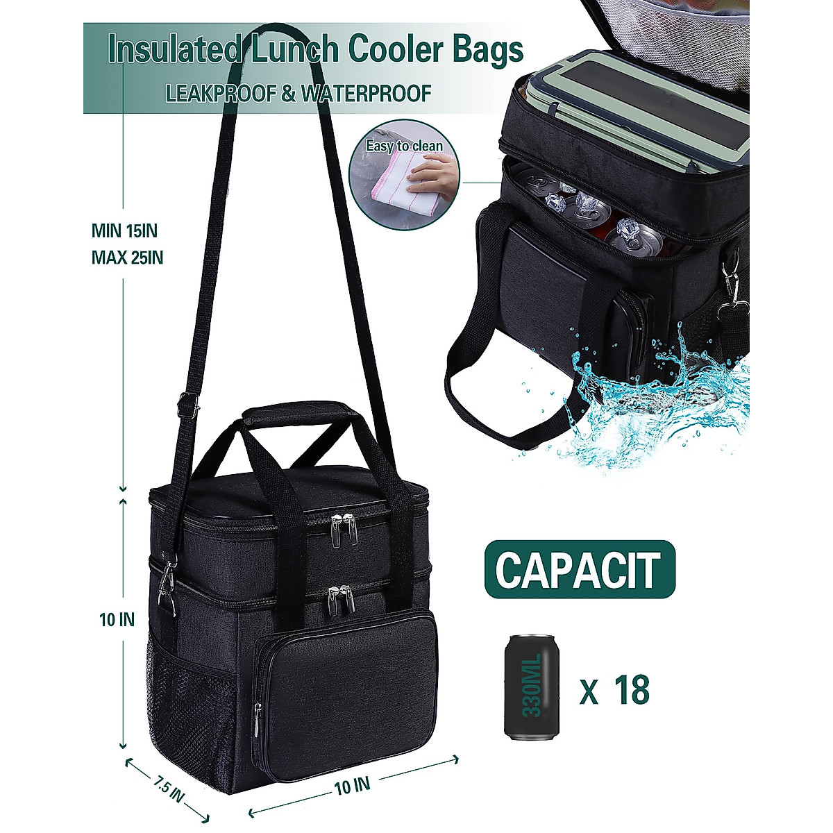 FanFanOK Electric Lunch Box Food Heater 80W Portable Food Warmer with 1.8L Stainless Steel Container for Car Truck Home Work Adults,12V 24V 110V Loncheras Electricas para Calentar Almuerzo