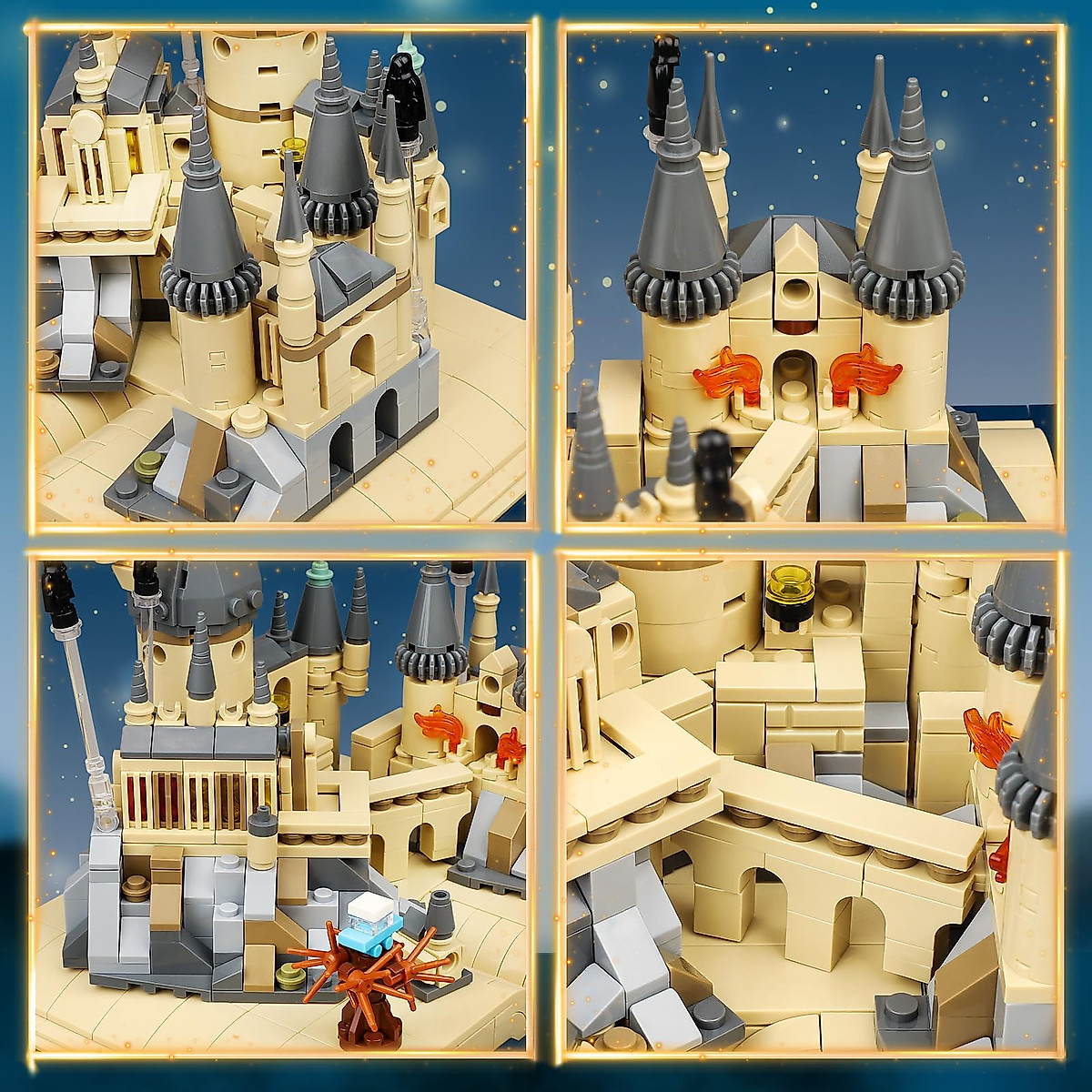 Magic Harry Castle Book Building Block Set, STEM Toys Birthday for Boys Girls Aged 8-14, Compatible with Lego, Collectible and Display Model Potter Castle Building Kit for Adults Kids (727 PCS)