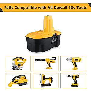 JAUKIST 18V Replacement Battery for DeWalt DC9096 2 Packs 5.0Ah 18 Volt XRP Replacement Batteries for DeWalt DE9096 DC9098 DE9098 DE9098 DW9096 DW9095 Cordless Power Tools