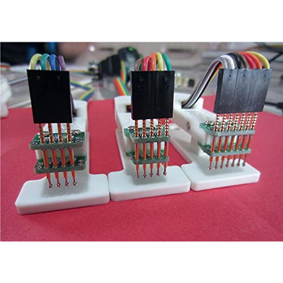 Dykbkiss Test Burning Fixture Pitch 1.27mm Test Stand PCB Clip pogo pin Debug Download Program Burn 3PIN 4P 5P 6P 7P 8P 9P 10P 11P 12P Programming Burning Clip (1.27mm Single Row, 5PIN)