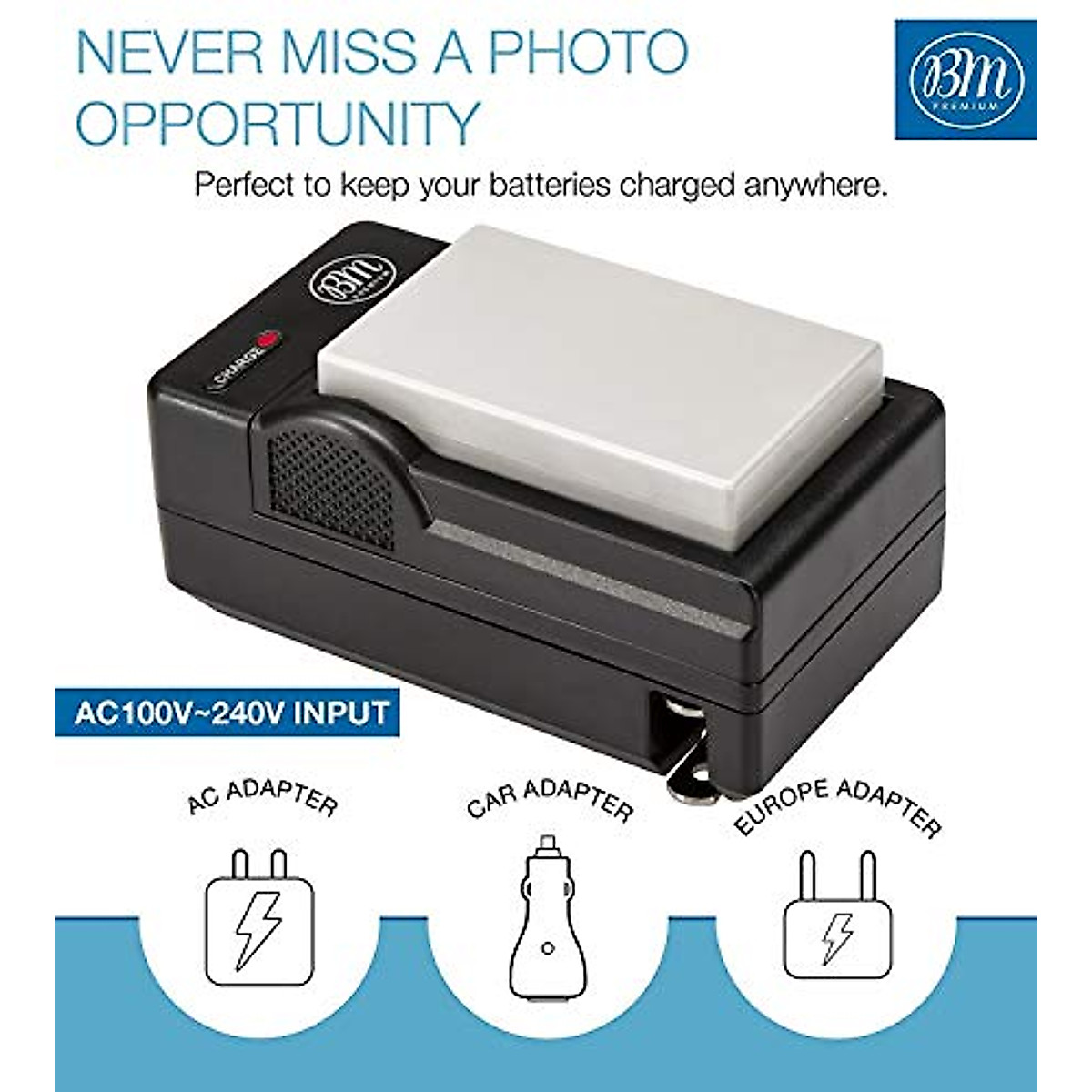 BM Premium 2-Pack of EN-EL5 Batteries and Battery Charger for Nikon Coolpix P80, P90, P100, P500, P510, P520, P530 Digital Camera