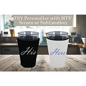 Blank Foam Pint Glass Coolie (6 Pack, Royal Blue)