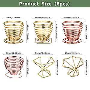 Suerry Air Plant Holder Airplant Stand, 6 Style Tillandsia Container Stainless Steel Air Plant Stand for Living Decor Office Gift Idea(6Pcs), silver