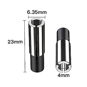Router Collet Adapter DZS ELEC 5PCS 6.35mm to 4mm Die Grinder Chuck Driver for CNC Engraving Machine, Router Chuck Converter