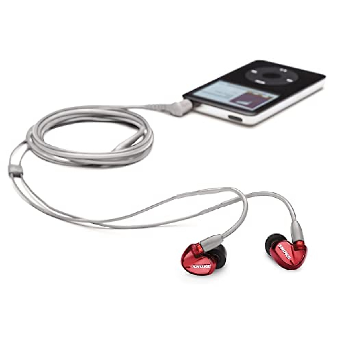 Shure SE535LTD Professional Wired Sound Isolating Earbuds, High Definition Sound + Natural Bass, Three Drivers, Secure in-Ear Fit, Detachable Cable, Durable Quality - Red