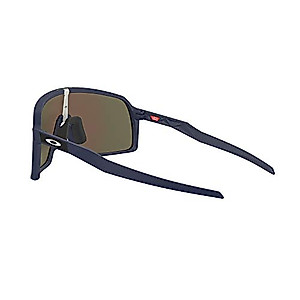 Oakley Men's OO9406A Sutro Low Bridge Fit Rectangular Sunglasses, Matte Navy/Prizm Sapphire, 37 mm