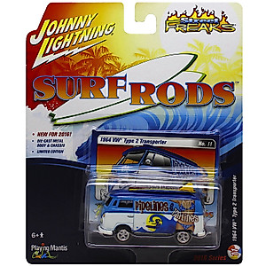 Johnny Lightning Surf Rods Limited Edition 1964 VW Volkswagen Type 2 Transporter Bus NO 11 "IN STOCK"