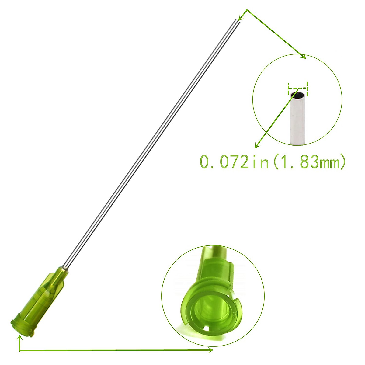 30ml Syringe with Long Tip-14Ga x 7”- Blunt Tip and Luer Lock, Great for Measuring and Refilling