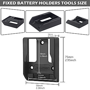 DANGBYANG Fixed Battery Holders, Cordless Battery Mounts Power Tools Fit for 20V 60V MAX Battery Base (6 Pack Yellow)