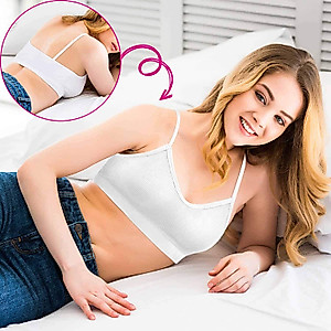 selizo Padded Bralettes for Women, 6 Pcs Sports Bras Women Pack, V Neck Cami Bando Bra Girls, L-XL