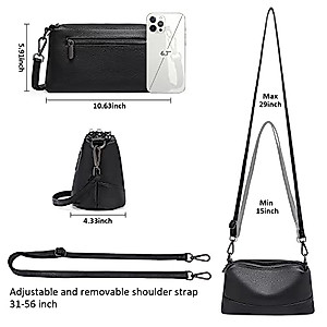 GAEKEAO Crossbody Bags for Women Small Cross Body Bag Genuine Leather Camera Bag Purse with Adjustable Strap