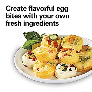 Hamilton Beach Electric Egg Bites Cooker, Hard Boiler & Poacher with Removable Nonstick Tray Makes 2 in Under 10 Minutes, Teal (25511)