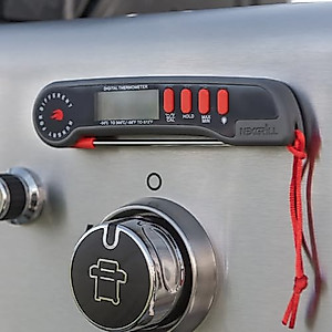 Nexgrill Instant-Read Digital Thermometer, Stainless Steel Probe, Foldable, Back-Lit Screen, Perfect for Outdoor Grillig, BBQ, Meat, Food, 660-0004B