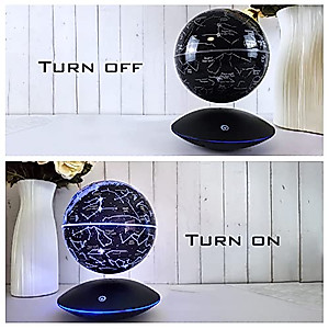 HCNT Levitating Light Globe Magnetic Floating Night Light Constellation Ball Unique Levitation Bedside Star Globe Table Lamp Creative LED Starlight Ball with UFO Base for Office Bedroom Home Decor