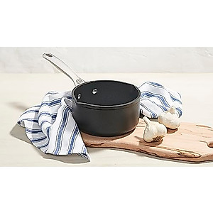 Le Creuset Toughened Nonstick Pro Open Saucepan with Double Pour Spouts, 1.7 qt.
