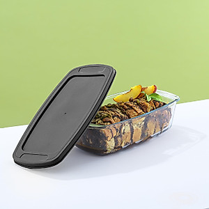 JoyJolt 3pc Loaf Pans for Baking Bread with Lids Baking Set. 1.9 Quart, Large Rectangular Baking Dish With Lid. Oven Pan, Banana Bread Pan, Lasagna Pan Deep with Lid, Bread Saver Container Airtight