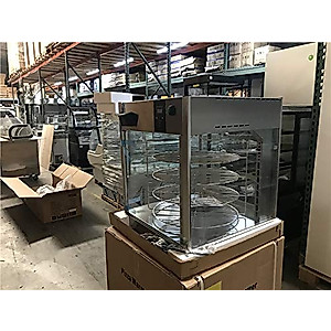 Pizza Warmer Merchandiser 18"Rack Rotating 4-tier NSF Certified Self Service Countertop Cabinet show Case RTR-158L