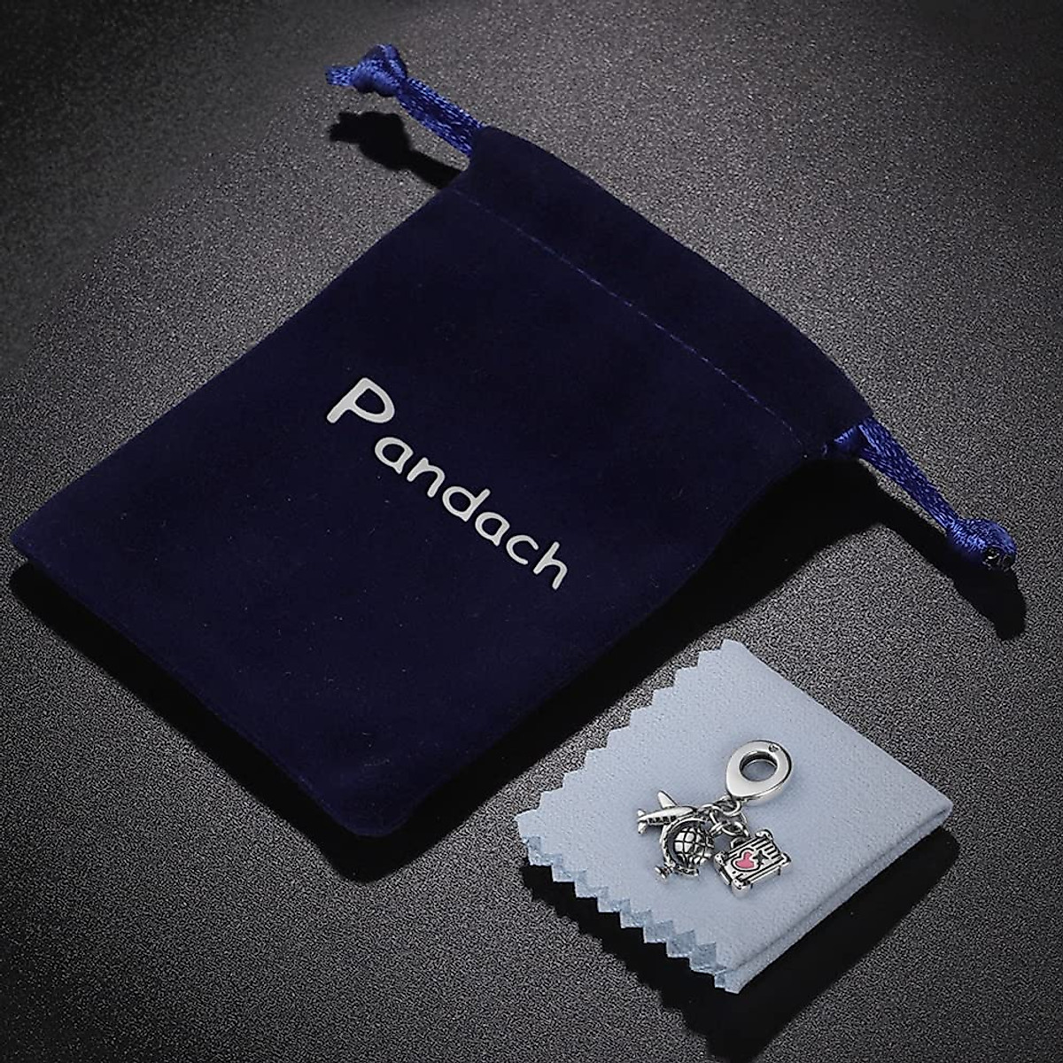 Pandach 925 Sterling Silver Charms for Bracelets Necklace with 5A CZ Stones Dangle Pendant Bead Jewelry Beads Gifts for Women