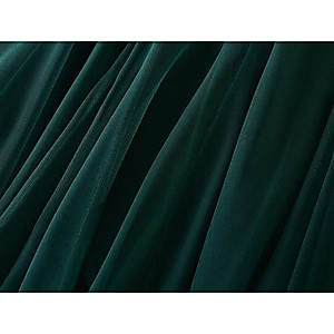 Daysskk Green Tulle Skirt for Women Midi Length Pleated Skirts for Women Long Length Womens Flowy Skirts Mesh Skirts Women's Skirt A-Line 33"