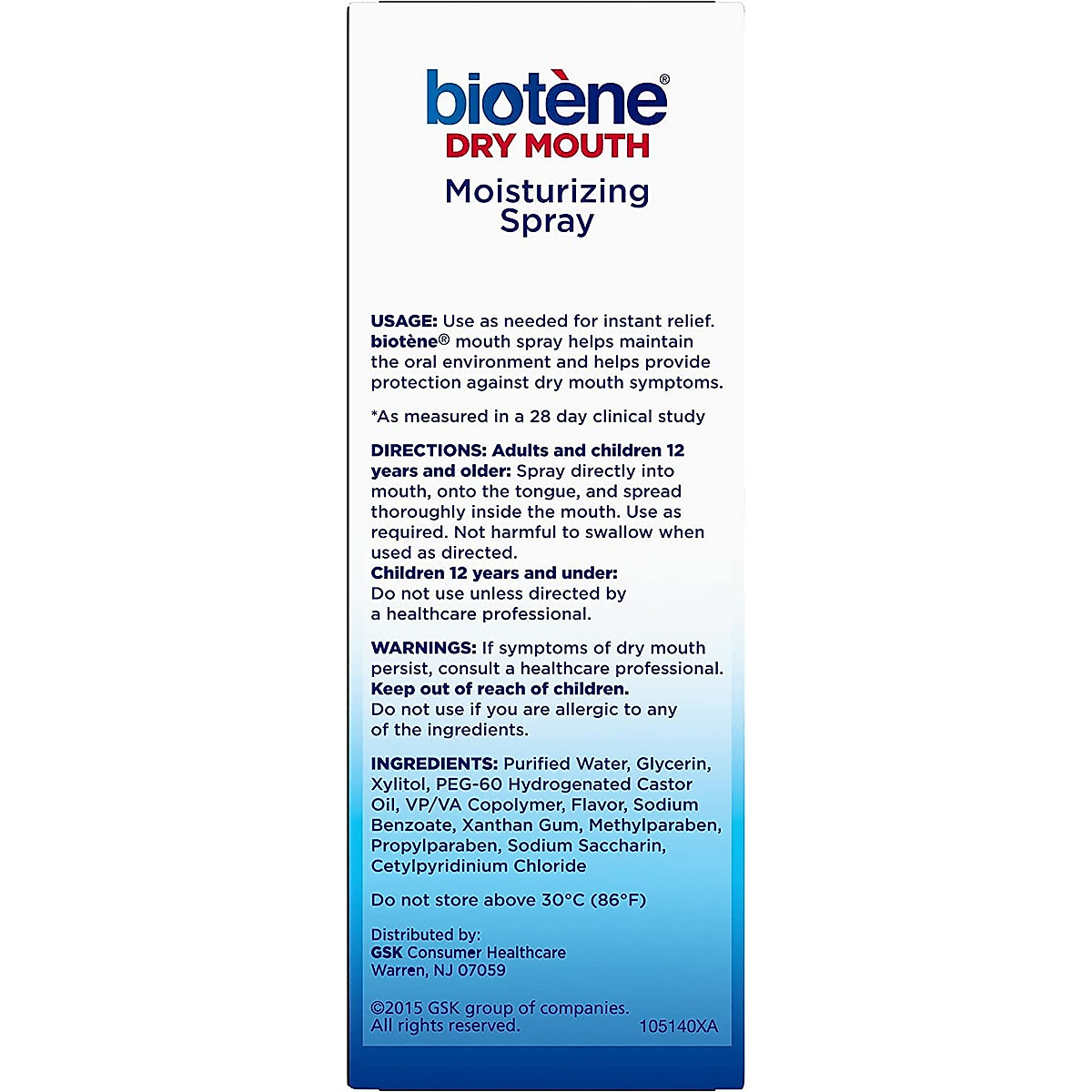 Biotene Moisturizing Mouth Spray 1.5 fl oz (Pack of 2)