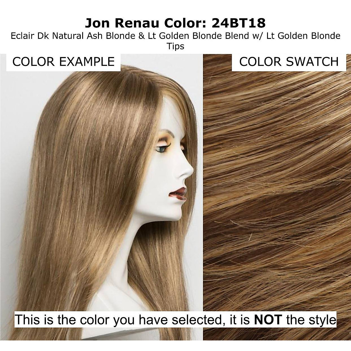 Bundle - 4 items: Scarlett Petite Wig by Jon Renau, Christy's Wigs Q & A Booklet, BeautiMark Synthetic Shampoo & Wide Tooth Comb - Color: 24BT18