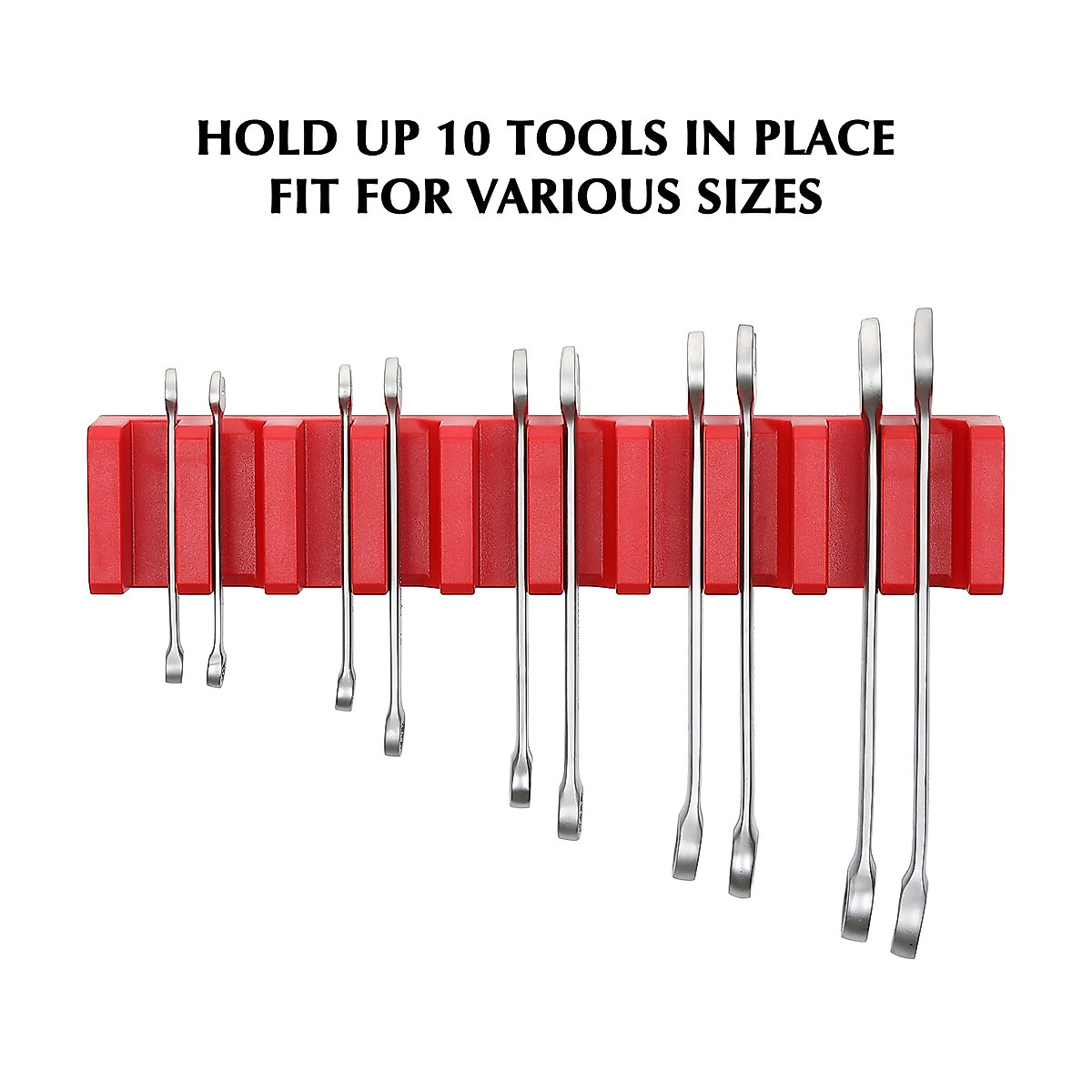 EMENTOL Red Magnetic Plier/Wrench Holder,Tool Organizer,10 Plier Organizers,Modular Screwdriver Organizers